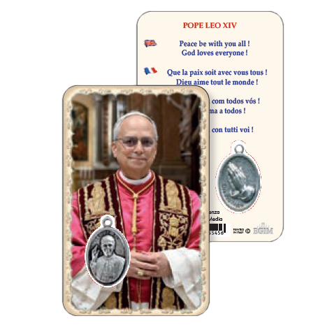 Pope Leo in Red Regalia Prayer Card with Medal (5.4CM x 8.5CM) – Lumen ...